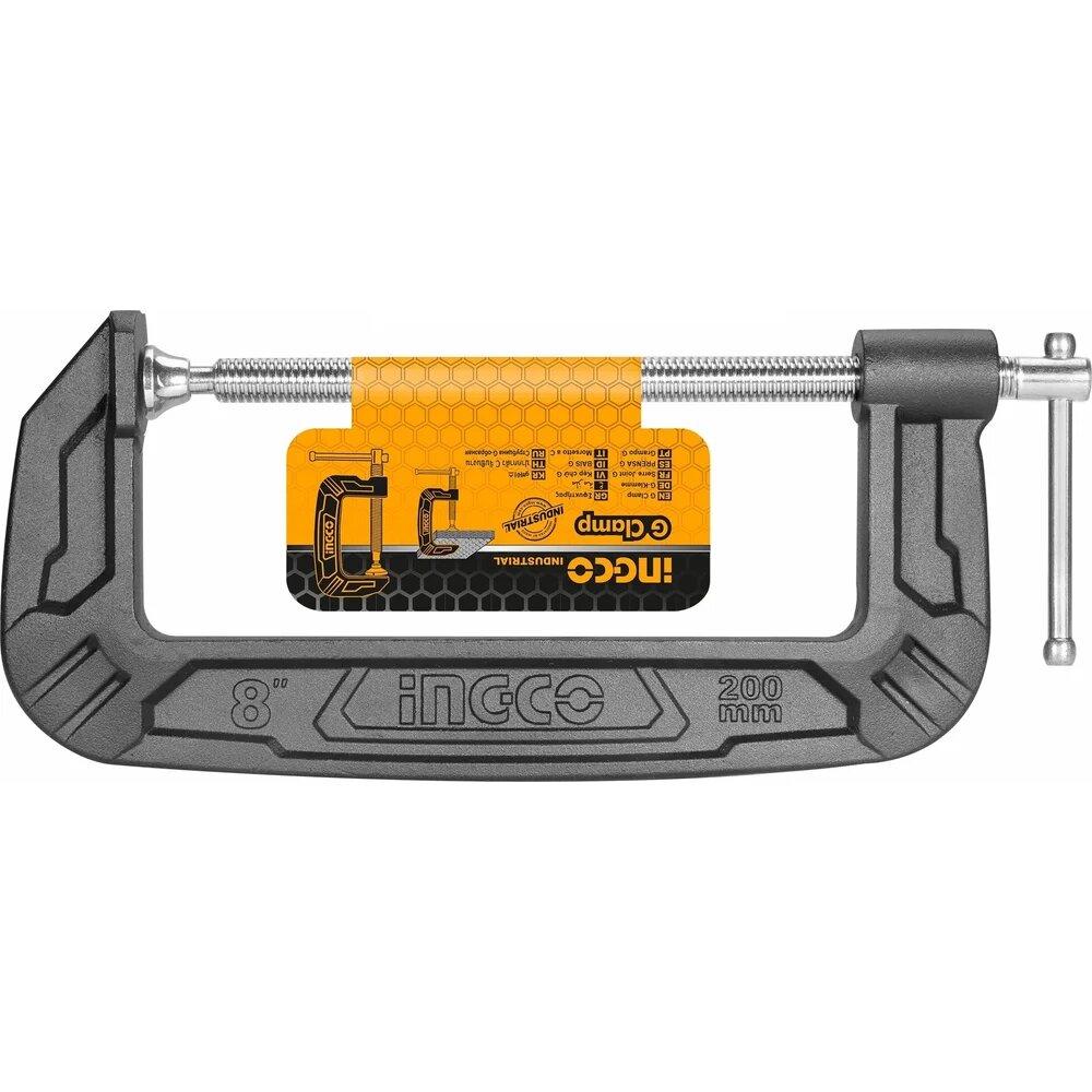 INGCO Струбцина G-образная 200 мм INDUSTRIAL HGC0108