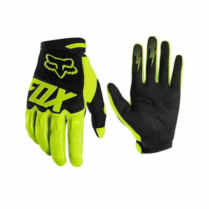 Мотоциклетные перчатки FOX Gloves, мужские, черные, зеленые, спанбонд