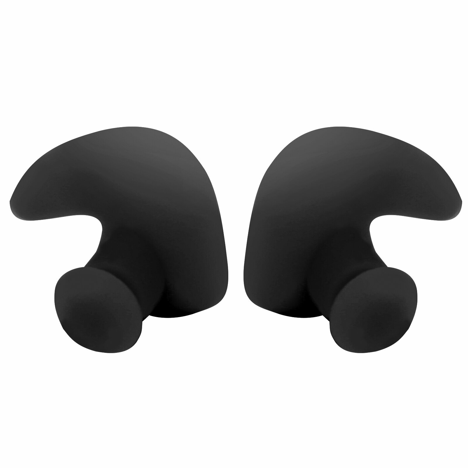 1 Пара Наушники Для Плавания Мягкий Силикон Водонепроницаемый Запыленный Водные Виды Спорта Наушники Для Плавания (Черный В Большом Объеме)