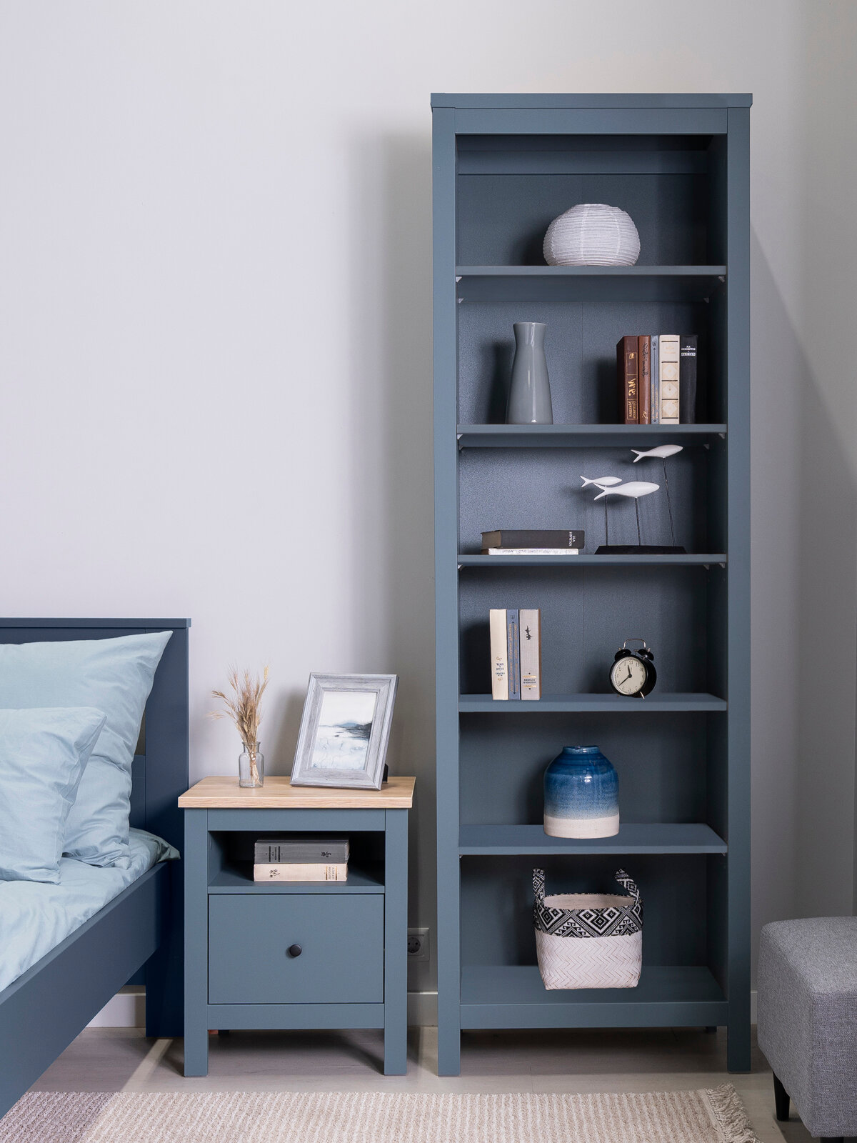 Стеллаж открытый ГУД лакк Сага, 5 полок, 70x41x216 см, темно-бирюзовый