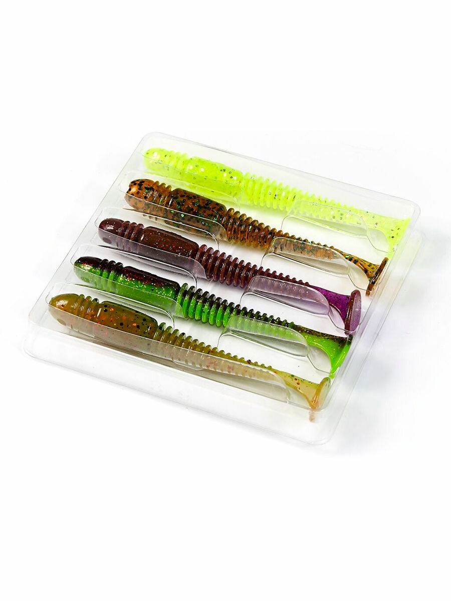 Виброхвосты съедобные LJ Pro Series TIOGA 3.9in (10.00)/MIX1 5 шт. в упак.