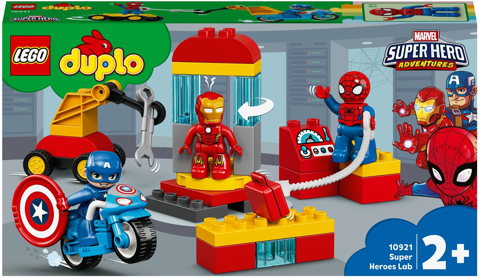 Конструктор LEGO DUPLO 10921 Лаборатория супергероев, 30 дет.