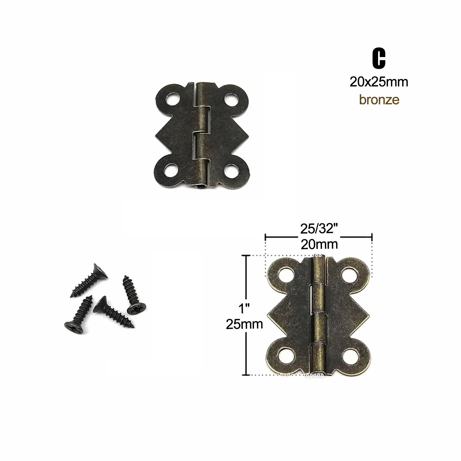 Мебельные петли бронзовые 20x25mm C