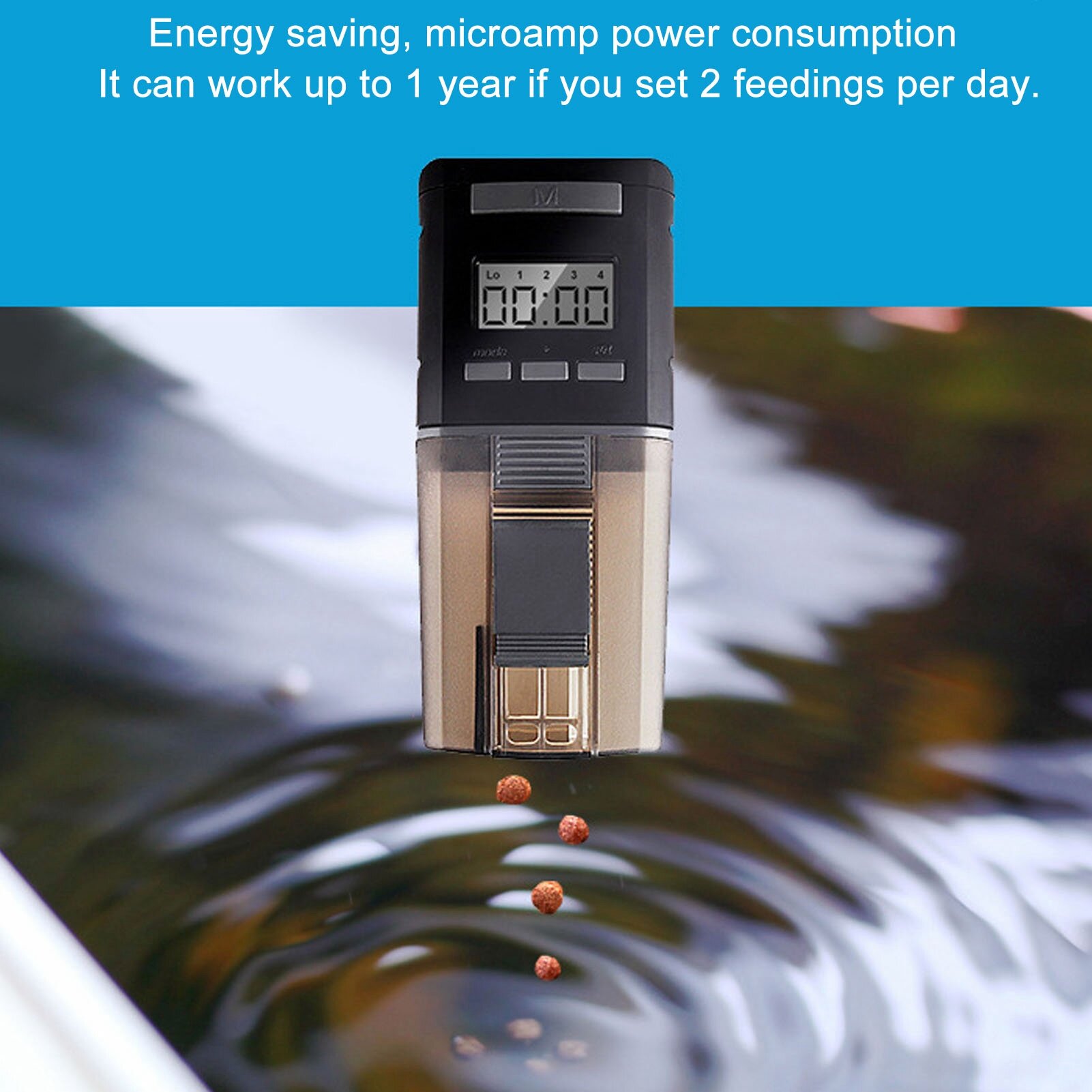 Автокормушка для аквариума, электрическая автоматическая кормушка с таймером для отпуска, таймер для корма для рыб, ежедневная кормушка для аквариума