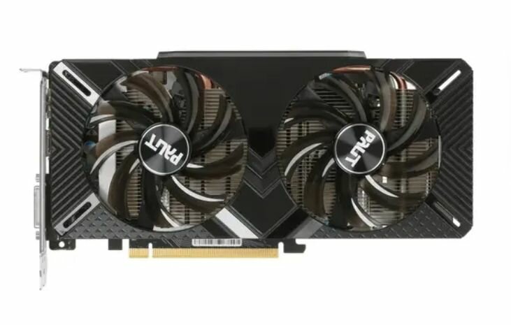 Видеокарта Palit GeForce GTX 1660 DUAL (NE51660018J9-1161C) - PCI-E 3.0, 6 ГБ, GDDR5, 192 бит, DisplayPort, DVI-D, HDMI, GPU 1530 МГц
