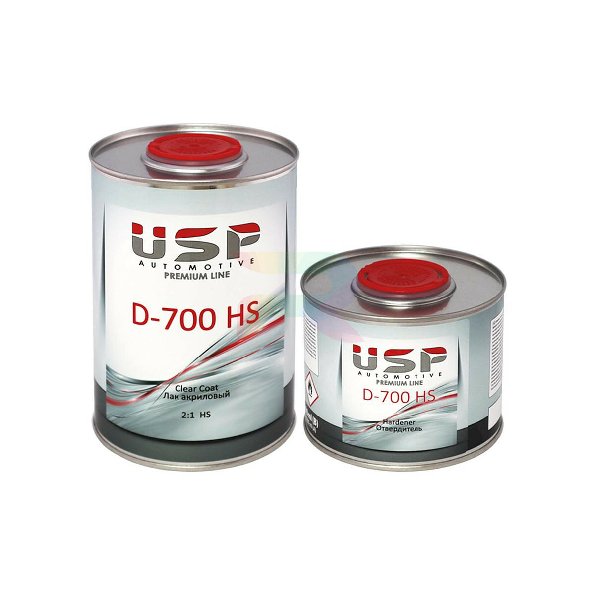 Акриловый автомобильный лак USP Premium D-700 HS 2:1 Clear Coat 1 л. с отвердителем 0,5 л.