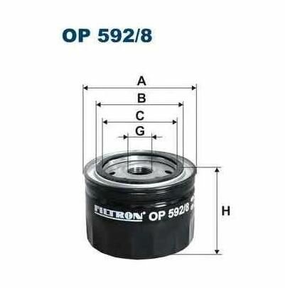 Масляный фильтр FILTRON Daf, Iveco, Man, Rvi, 210 мм (OP592)
