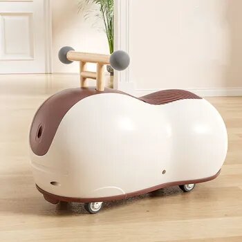 Детский четырехколесный беговел. Детская игрушечная машинка Стабильная конструкция для безопасного скольжения, белый
