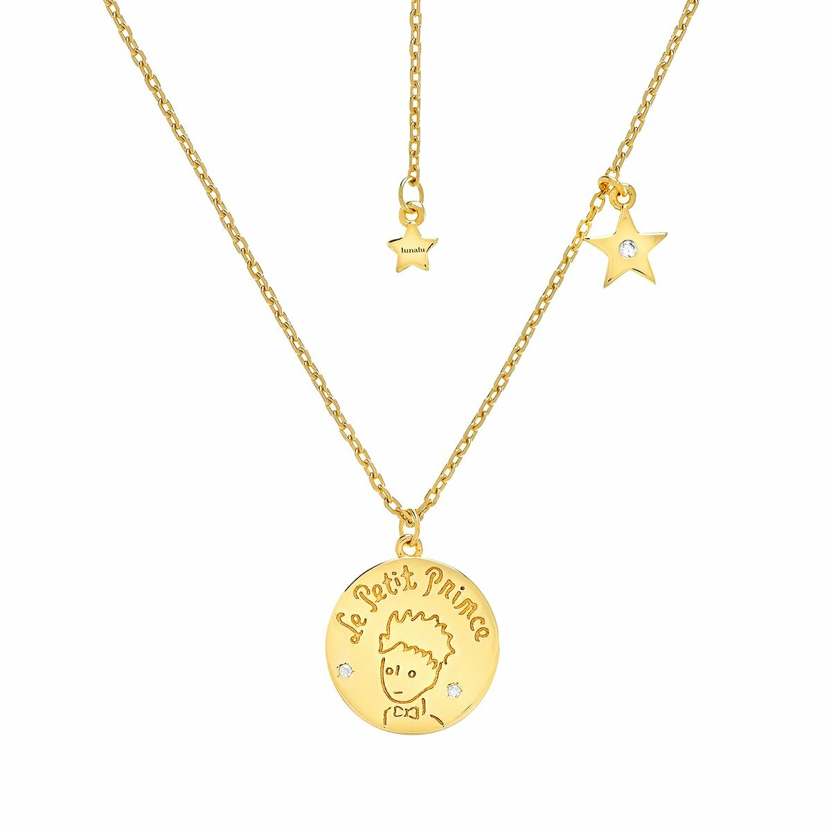 Колье, серебро, 925 проба, золочение, циркон