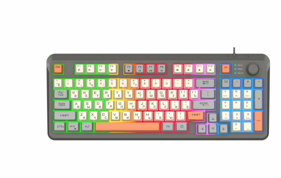 K80 Механическая клавиатура трехрежимная, беспроводная игровая с экраном, 2.4g/Bluetooth/проводное подключение