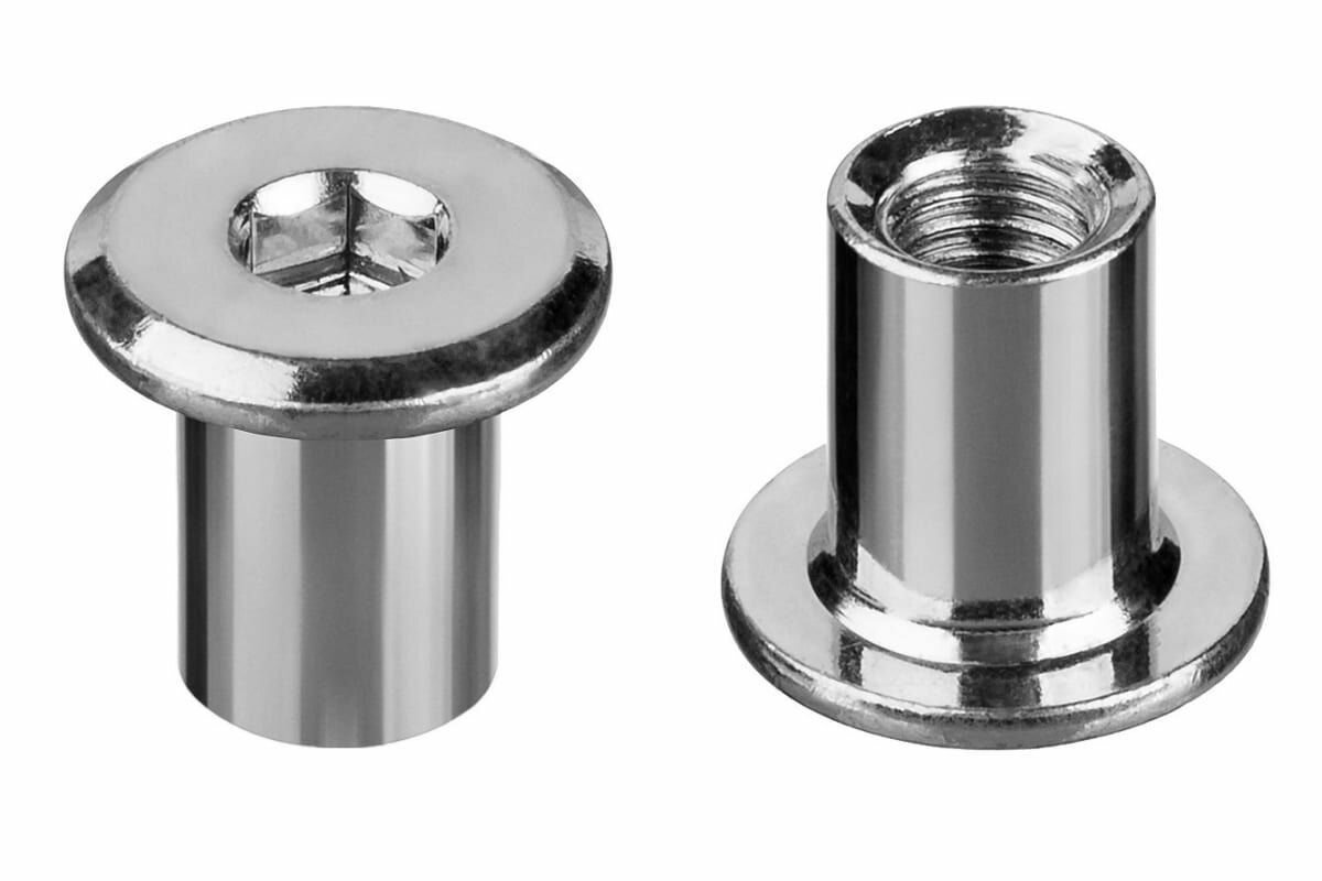 ЗУБР M6 x 12 мм, шест. 4 мм, цинк, 5 кг, гайка Эриксона с плоской головкой, Профессионал (303770-4)