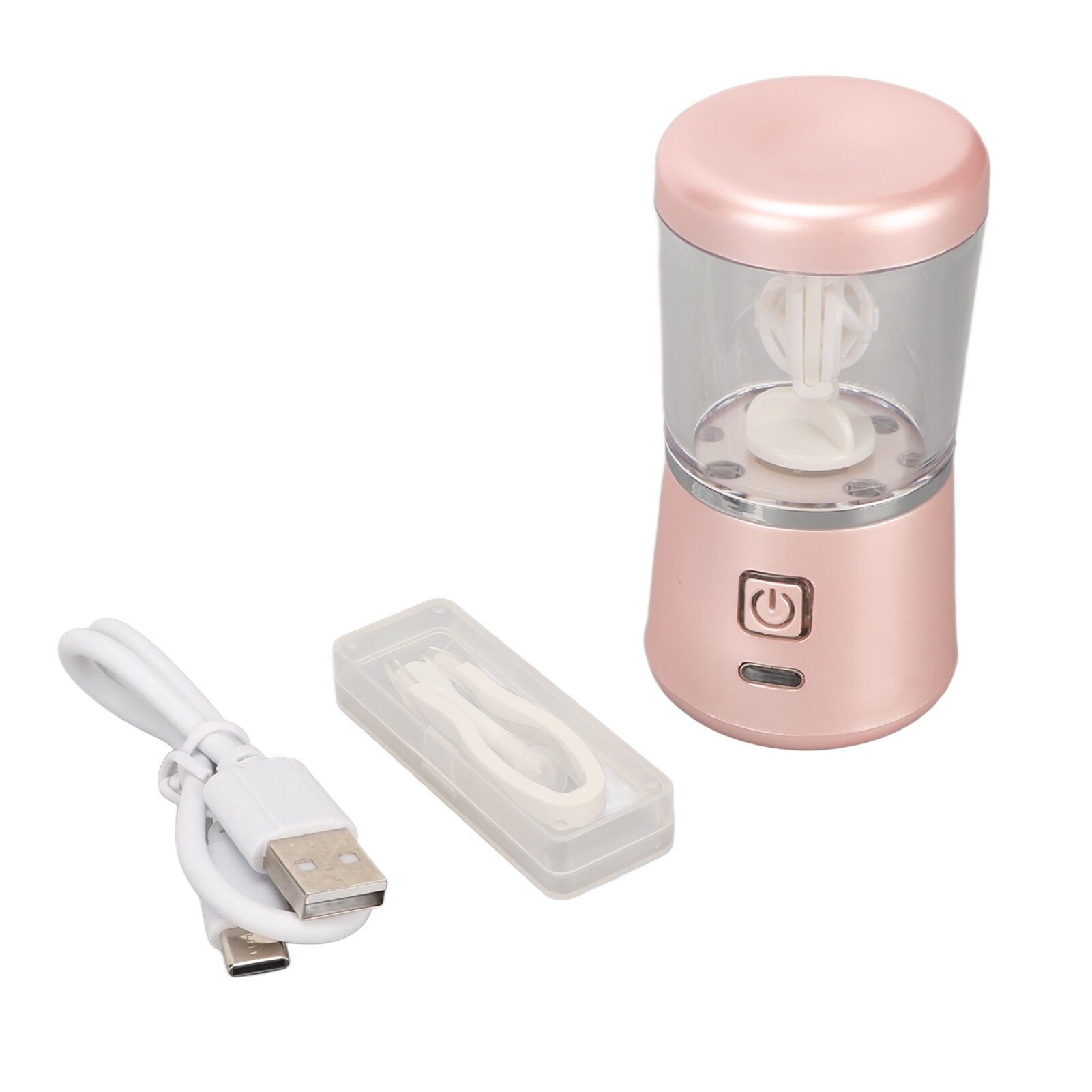 Портативная автоматическая машинка для чистки контактных линз с usb зарядкой, удаляет белковые отложения, розовый цвет