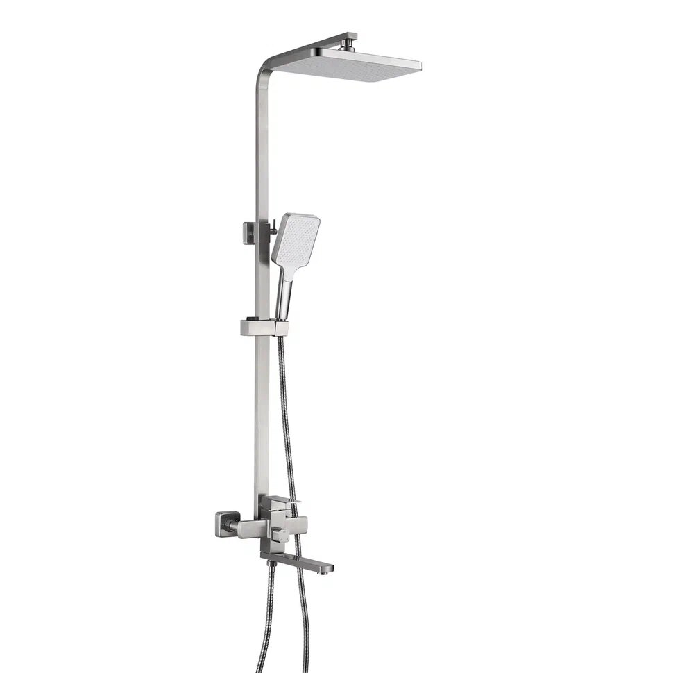 Душевая система для ванны однорычажная Shevanik S7036L, Сатин