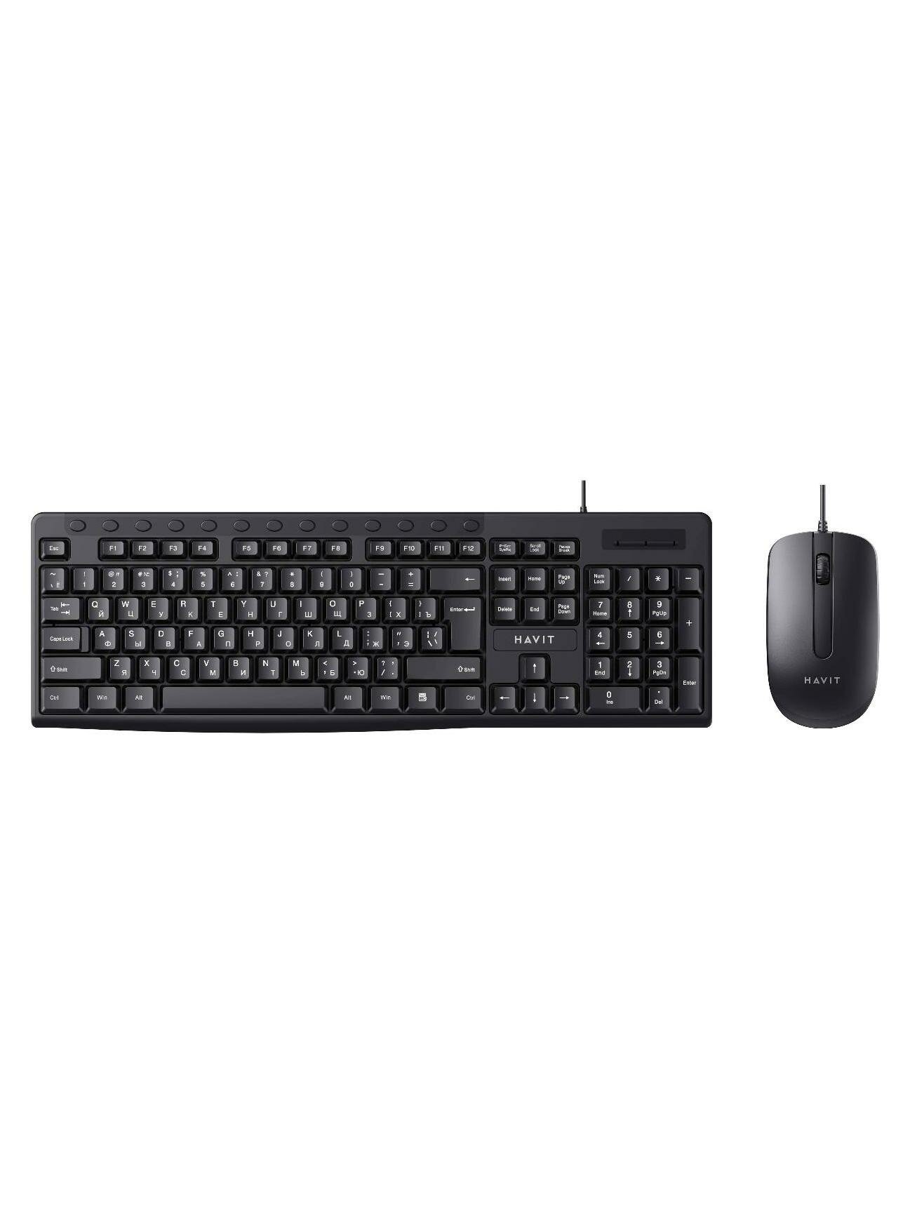Комплект клавиатура+мышь Havit KB300CM Black