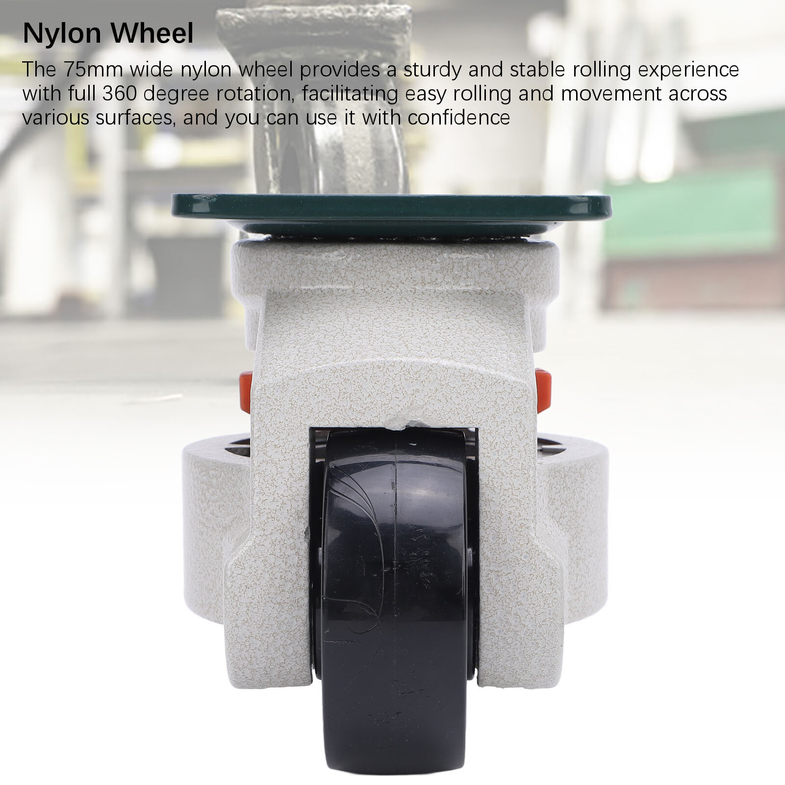 Выравнивающий ролик с регулируемой высотой, вращающийся ролик для верстака с колесом 75 мм и резиновым основанием