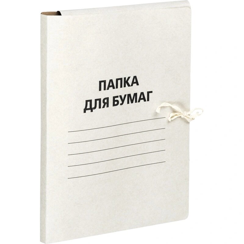 Папка с завязками 190-210г/м2 немел, 100 шт/уп