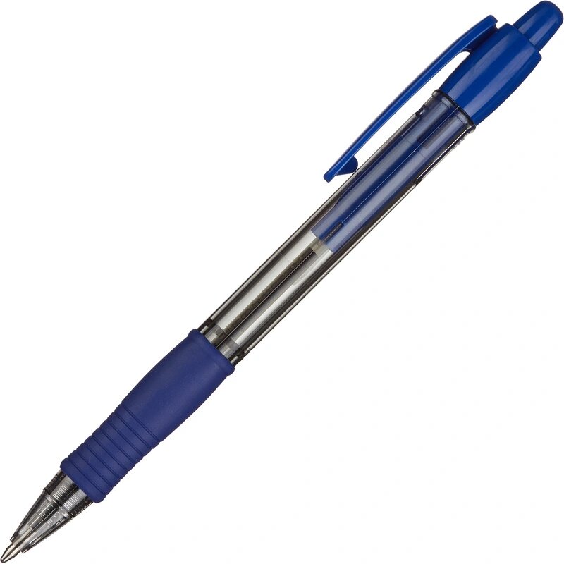 Ручка шариковая автомат. PILOT BPGP-10R-M-L резин. манжет. син 0,25мм