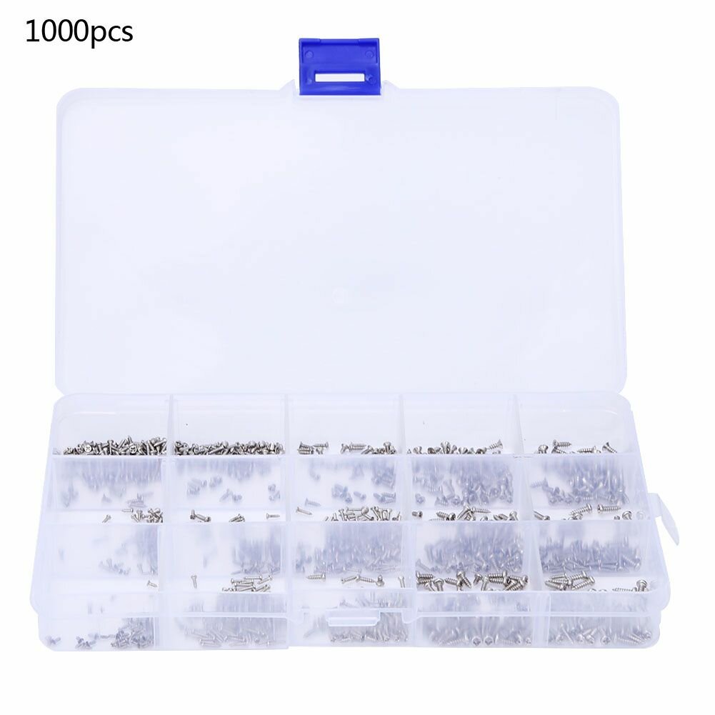 1000 шт. миниатюрный самонарезающий винт, круглая потайная головка, M1-M1.7