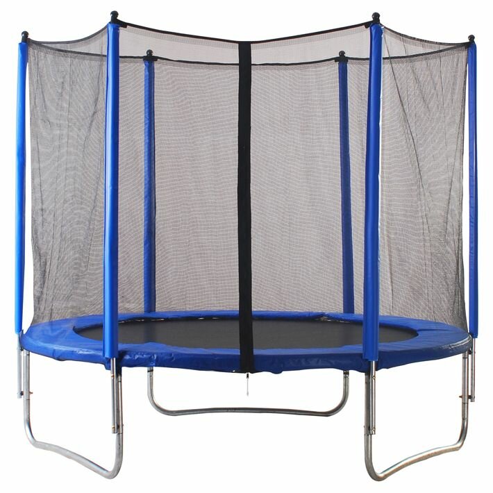 Каркасный батут Tupelo с защитной сеткой 244 см, батут для джампинга 244x250