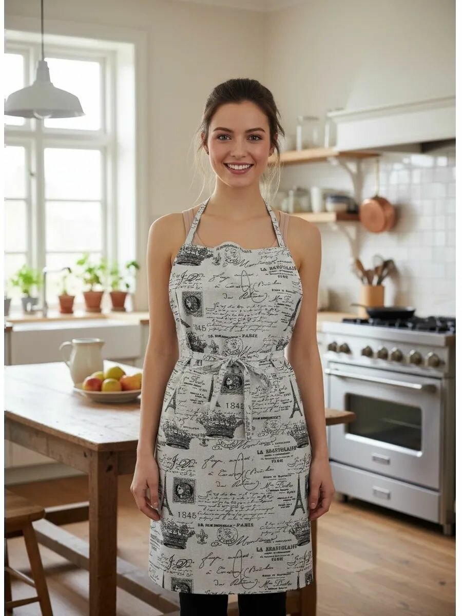 Фартук кухонный женский, Cherir, Винтаж 70х80 см