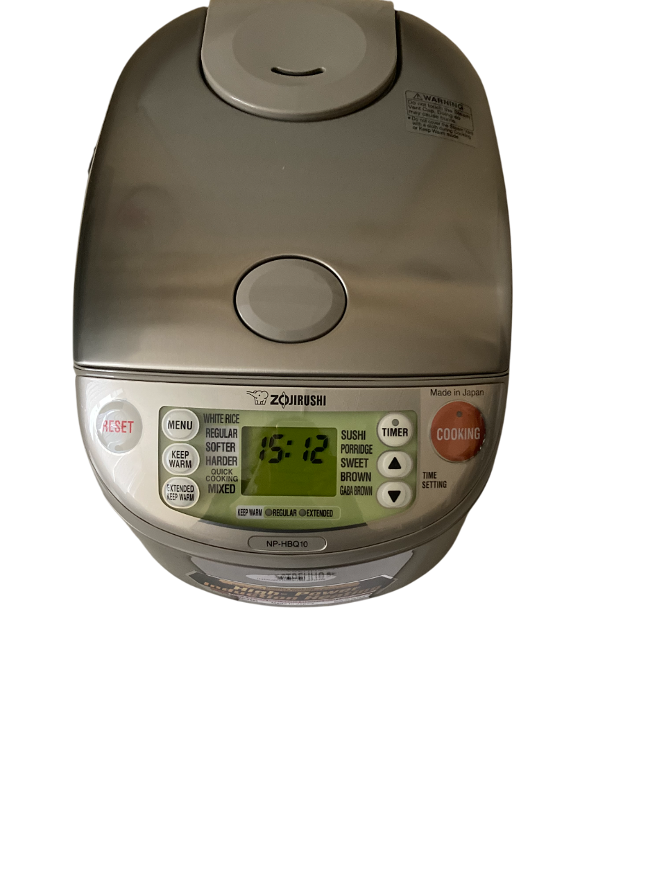 Рисоварка Zojirushi "NP-HBQ10", индукционный нагрев, 10 автоматических программ