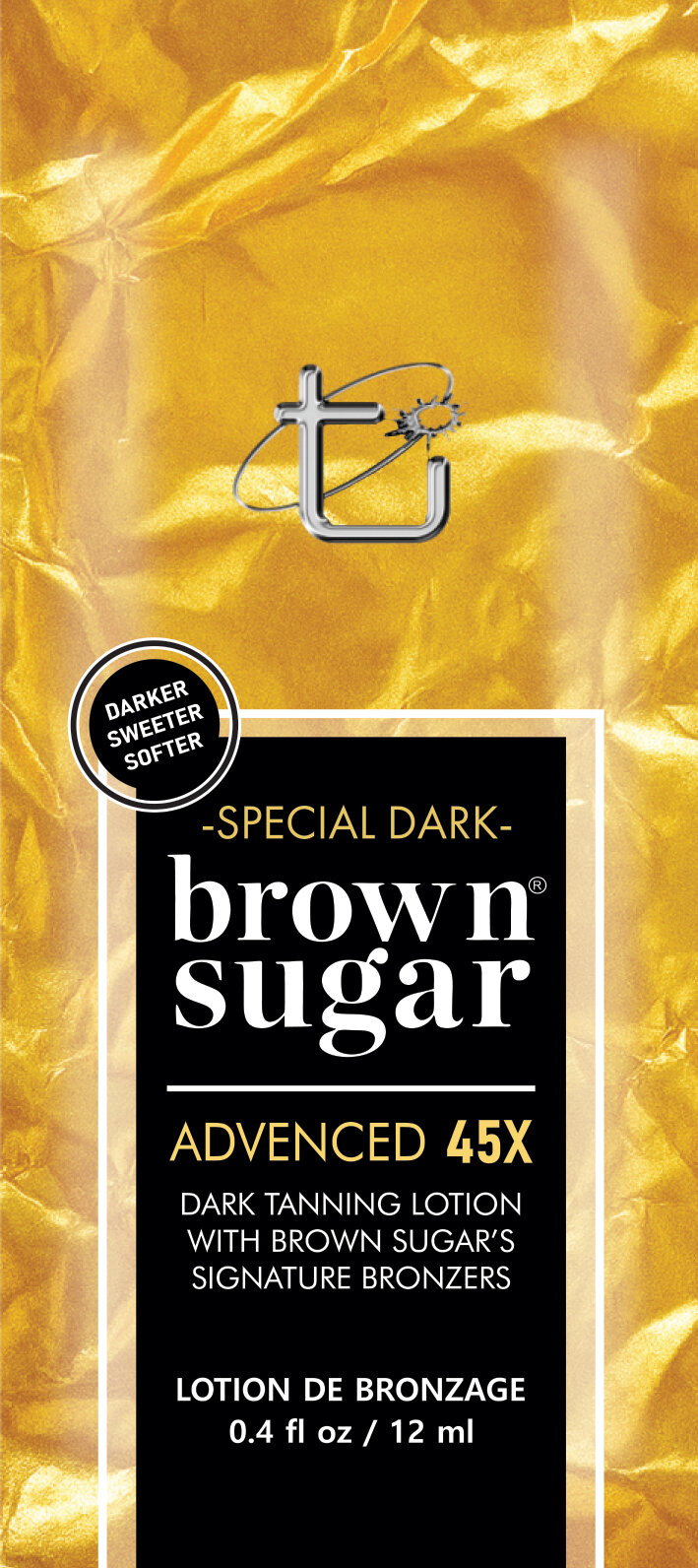 Лосьон для загара Brown Sugar Special Dark, с бронзаторами, 12мл
