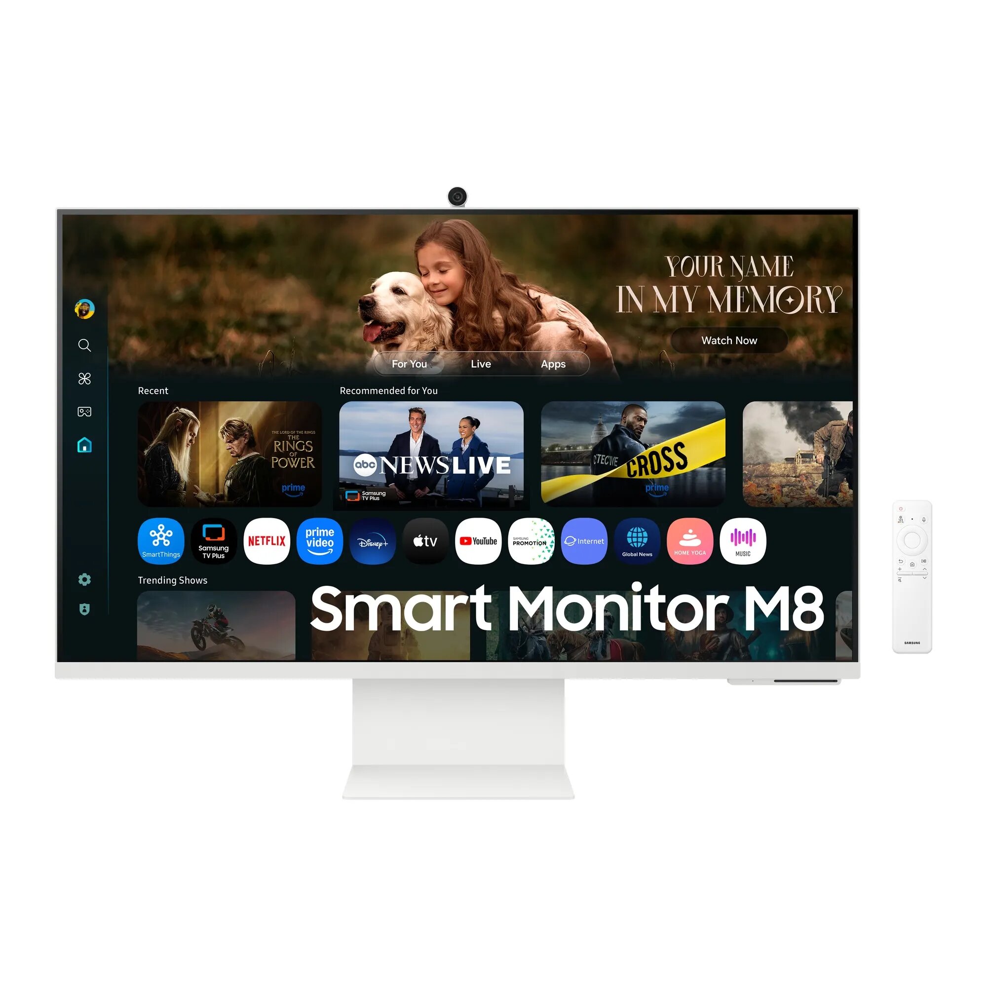 Монитор Samsung Smart Monitor M8 S32FM80, 31.5", VA, разрешение 4K, веб-камера (LS32FM803UIXCI)