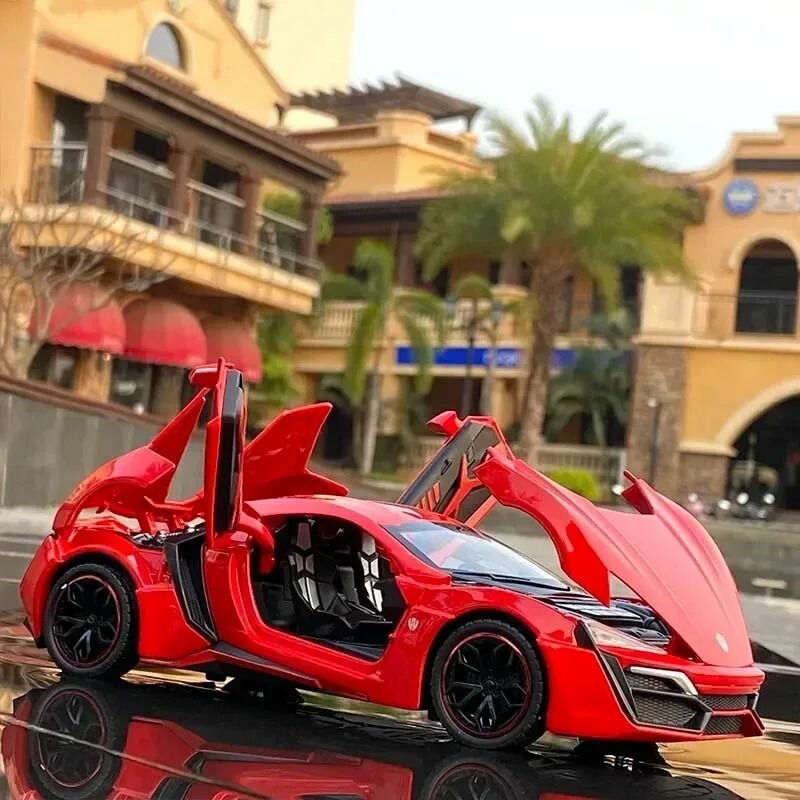 Миниатюрная модель автомобиля из литого металла Ликан Гиперспорт модель автомобиля Игрушки 1:24 Lykan Hypersport