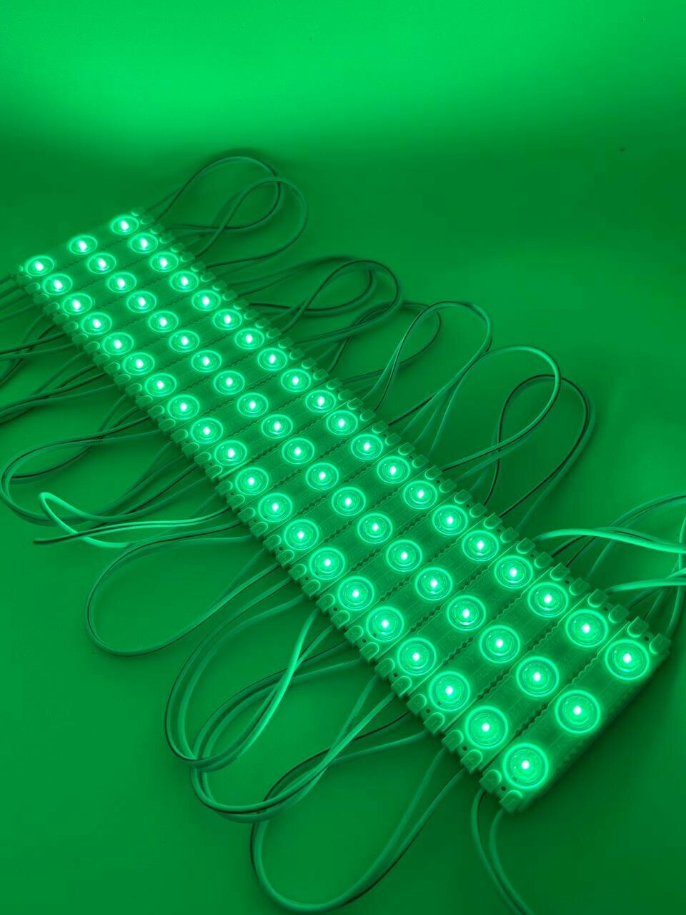 Светодиодный линейный модуль 3SMD 12V 1W (зеленый) IP65 20 шт