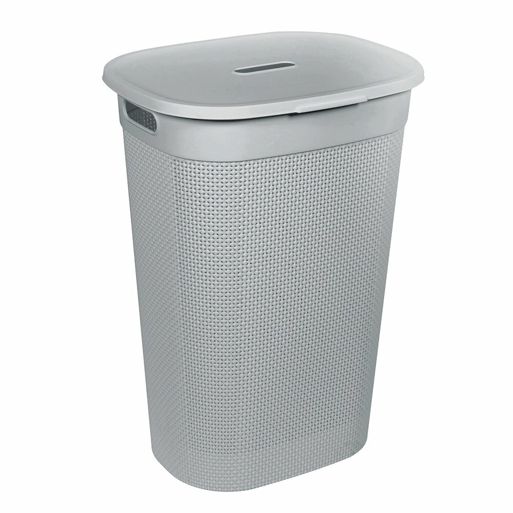 Корзина для белья 60х35х44 см 55 л серая