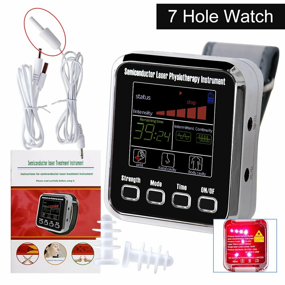 Лазерный терапевтический наручный прибор Raiuleko 650 нм для лечения EU Plug, Type 1 No Box