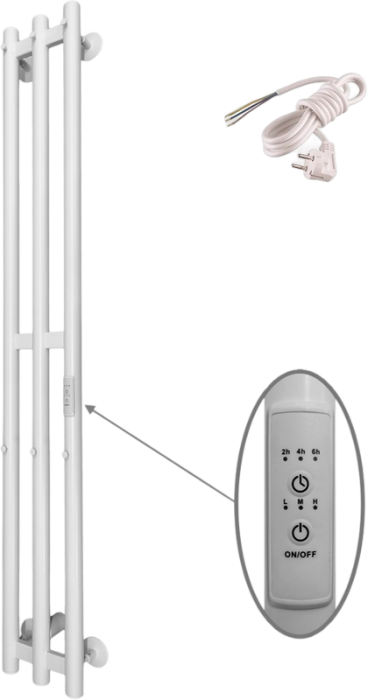 Полотенцесушитель электрический Altasan Арго 120х17 белый матовый