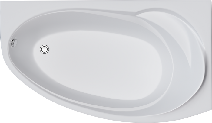 Акриловая ванна Marka One Julianna R 170x100 см, угловая, правая, пристенная, белая, асимметричная, с каркасом