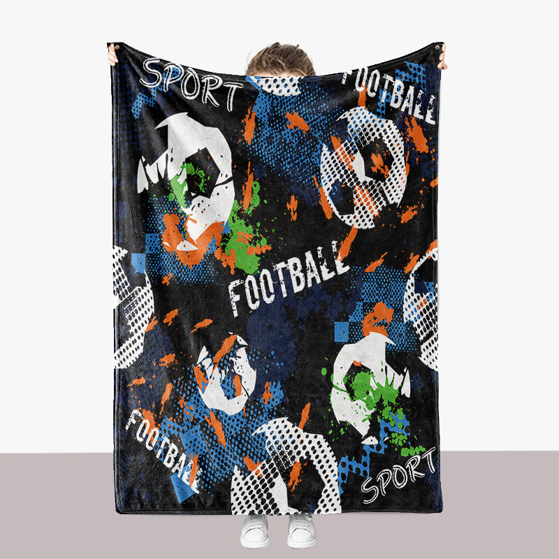 Плед флисовый детский с принтом мягкий и тёплый