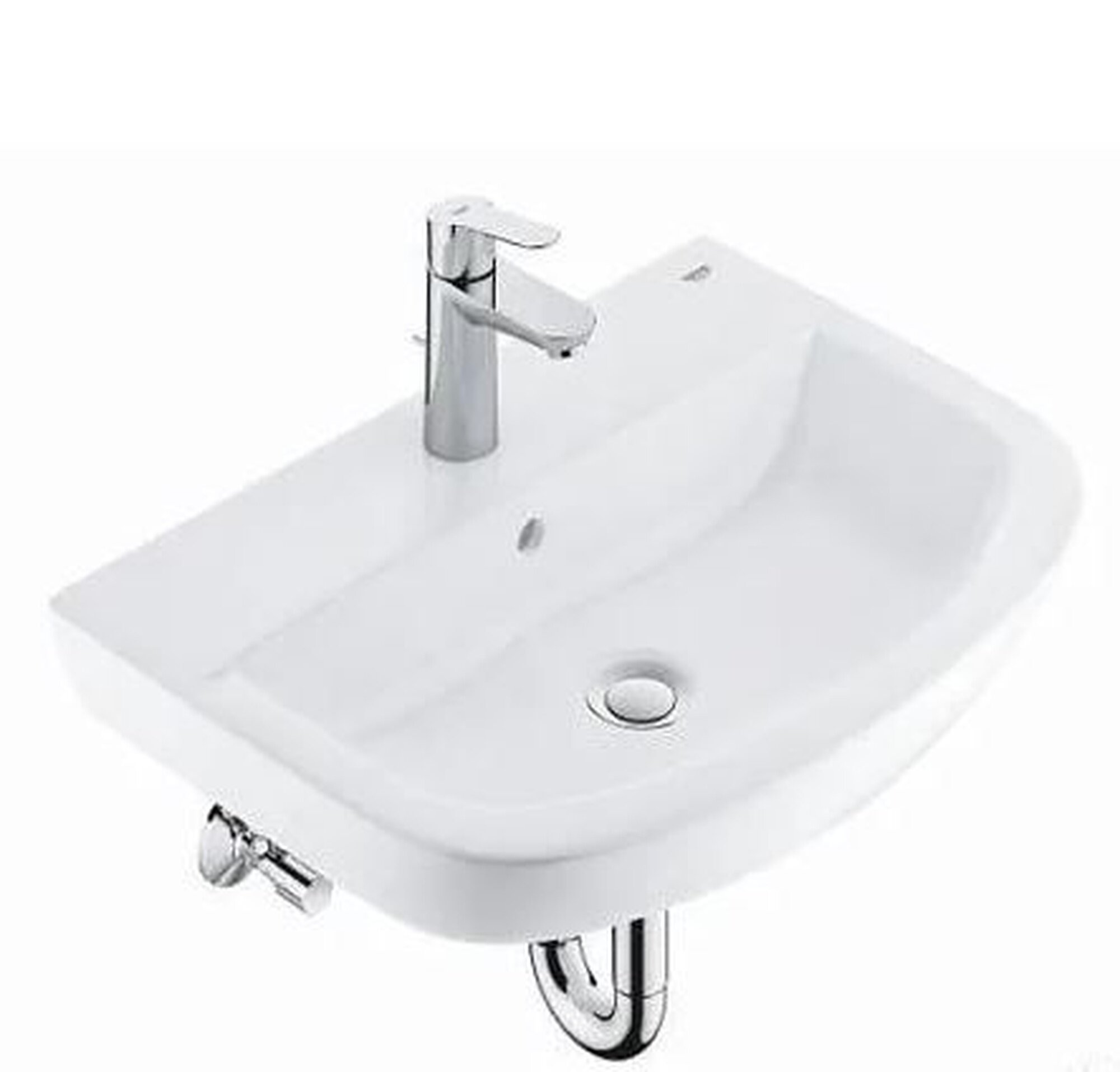 Набор для ванной GROHE Bau Ceramic, раковина, смеситель, сифон, настенный монтаж