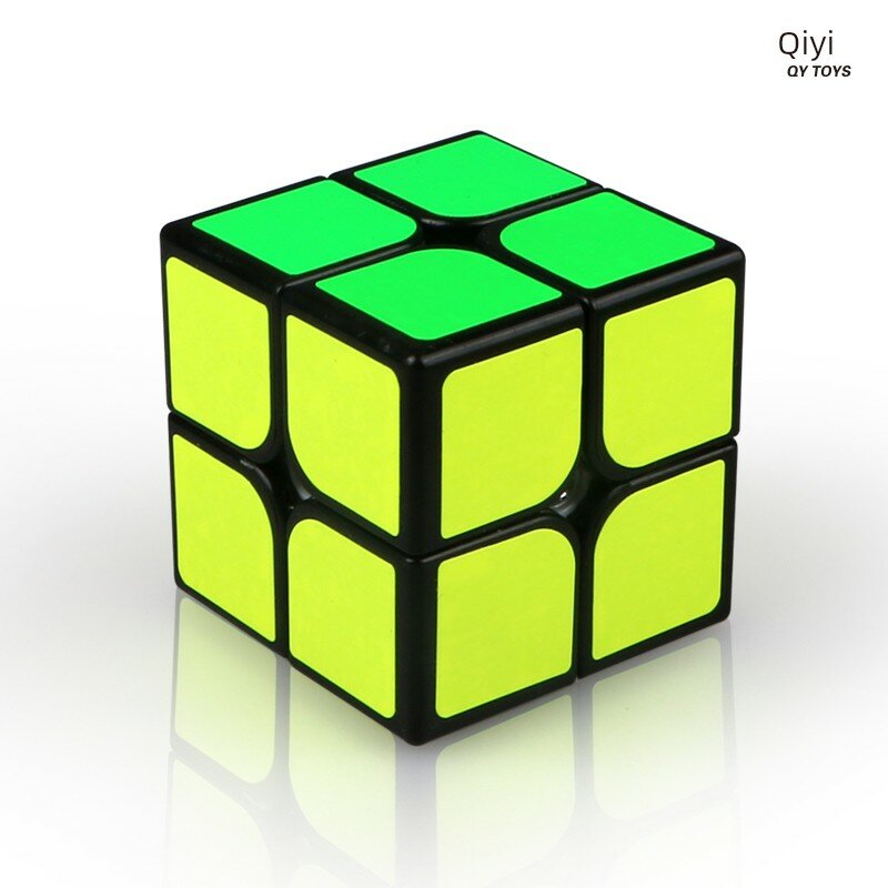 Qiyi 2x2 Кубик Рубика тренировочный магический куб с черным фоном для стабильной начальной практики