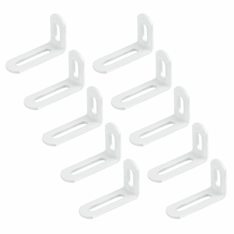 Упаковка из 10 прямоугольных фиксаторов с двойным пазом под углом 90 градусов-31x51x19 мм