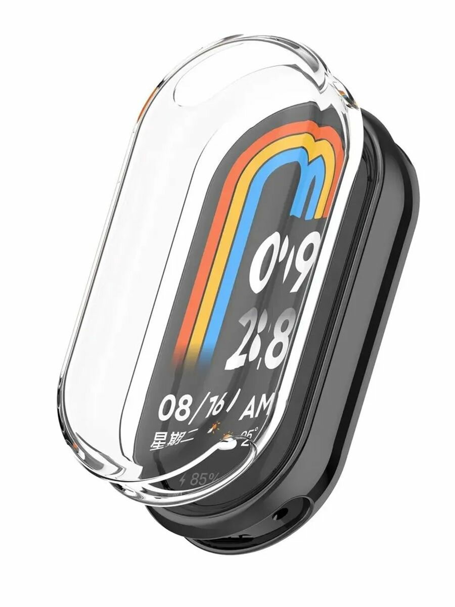 Силиконовый чехол для Xiaomi Mi Band 10 и Mi Band 9 и 8 / Защитный бампер противоударный для Ксиоми Ми Бенд 8 и Ми Бенд 9