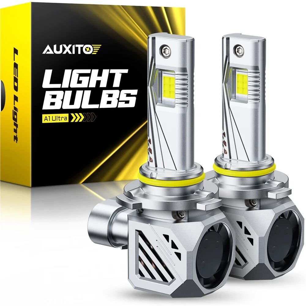 2 шт. AUXITO LED H4 H8 H11 9005 HB3 9006 HB4 9012 HIR2 Canbus фары с вентилятором для Ford Audi VW Ultra Power Lights 12V 2025 новый