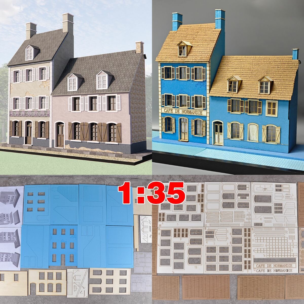 Cor 1/35 сборная модель дома диорама