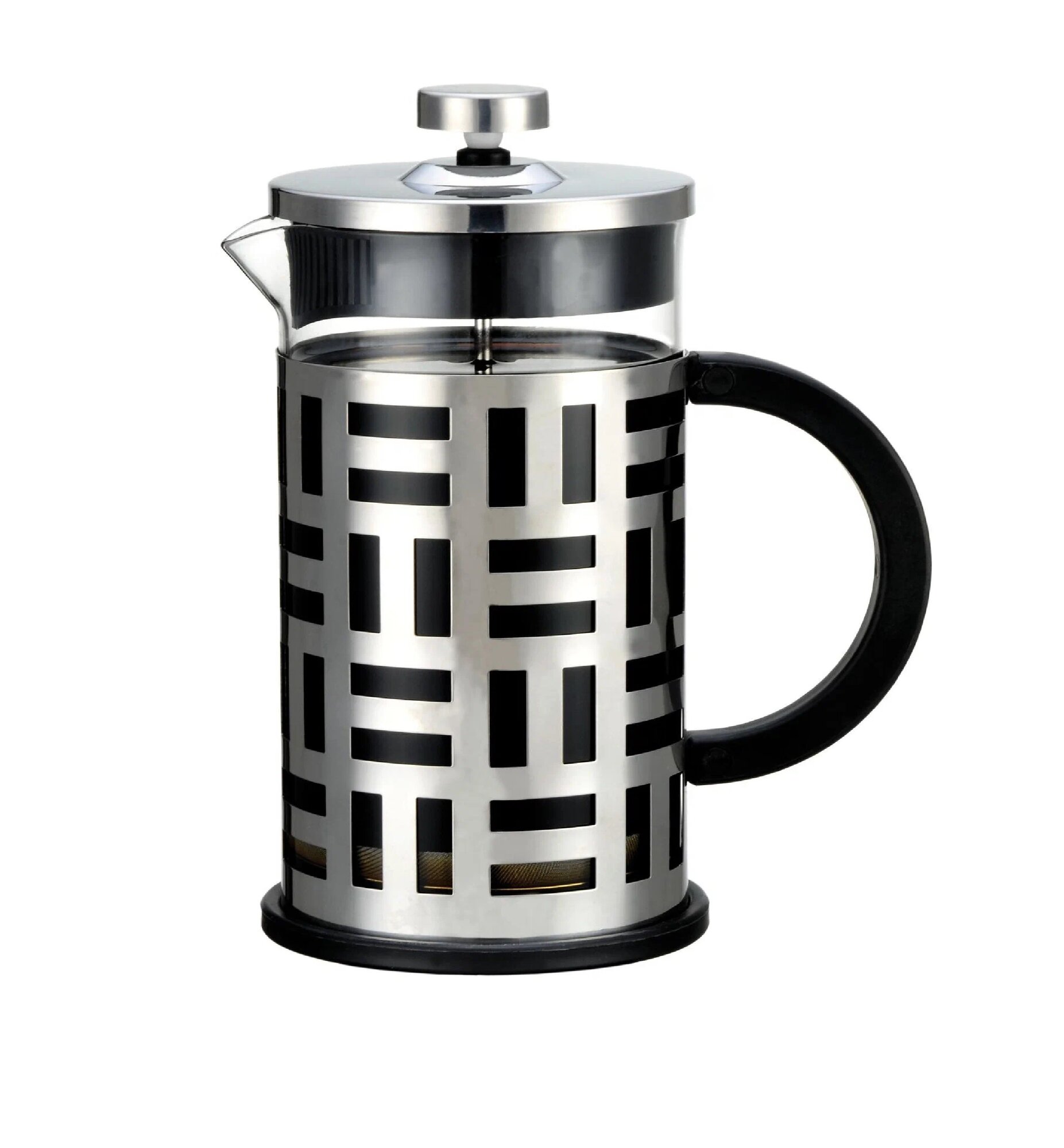 Френч-пресс 350 мл KELLY KL-3054, нержавеющая сталь и термостойкое стекло