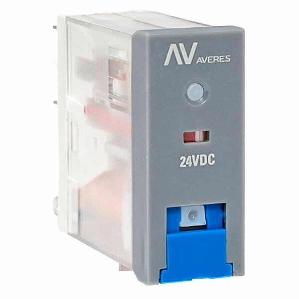 Реле промежуточное с кнопкой и мех. индикацией RPAt 22/2 8А 24В DC, EKF RPAT-22-2-24DC (1 шт.)