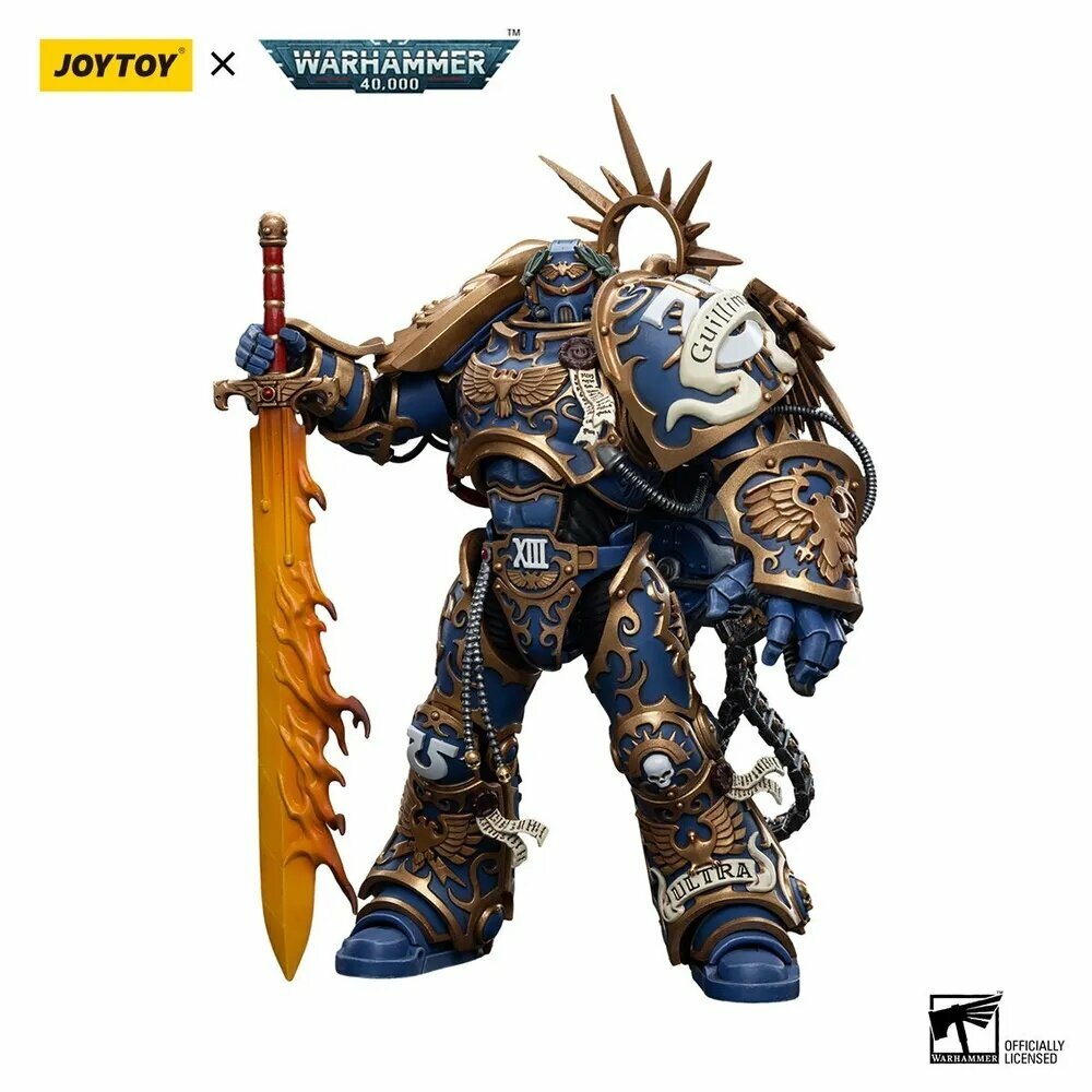 Подвижная фигурка JOYTOY Warhammer 40K 1:18 Ultramarines Primarch Roboute Guilliman Подарочная модель