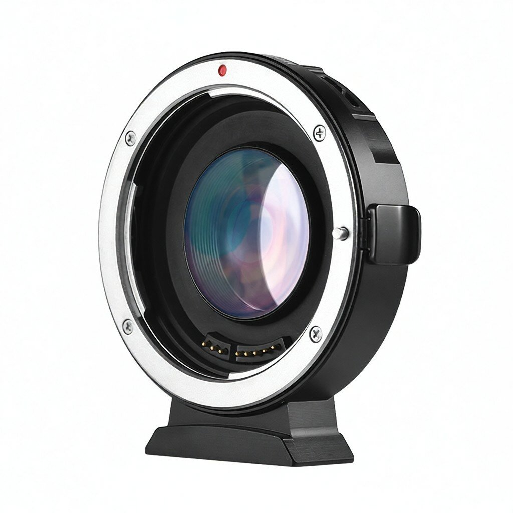 Адаптер для объективов Viltrox EF-M2II с автофокусом 0.71X для Canon EOS EF на камеры Micro Four Thirds (MFT, M4/3), совместимый с Canon EF 70-200mm f/2.8L IS II USM, 70-200mm f/4L, 70-300mm f/4-5.6, 14mm f/2.8 L, 24mm f/2.8, 24mm f/1.4L, 28mm f/1.8,