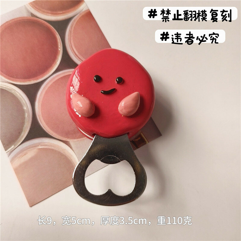 Милый мультяшный открывашка для бутылок с фруктами, магнит на холодильник, магнитная наклейка, открывашка для вина, аксессуары из смолы