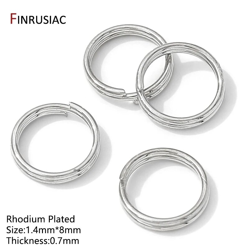 Открытые кольца-скобы FINRUSIAC, Rhodium Plated, 20 шт