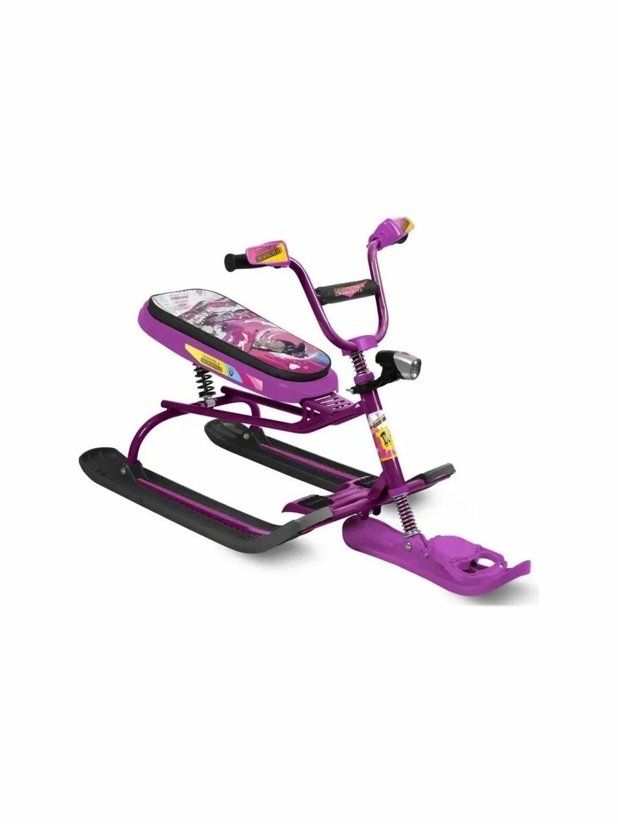 Снегокат детский Nika Snowdrive, детский снегокат, Slalom, черно-сиреневый, СНД3/SL