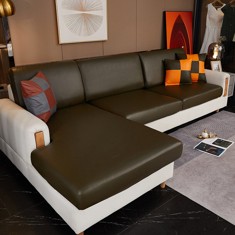 Водонепроницаемый чехол для дивана из кожи, однотонный, не требующий стирки, чехол для дивана в стиле душевой шапки, водонепроницаемый чехол для дивана, чехол для подушки