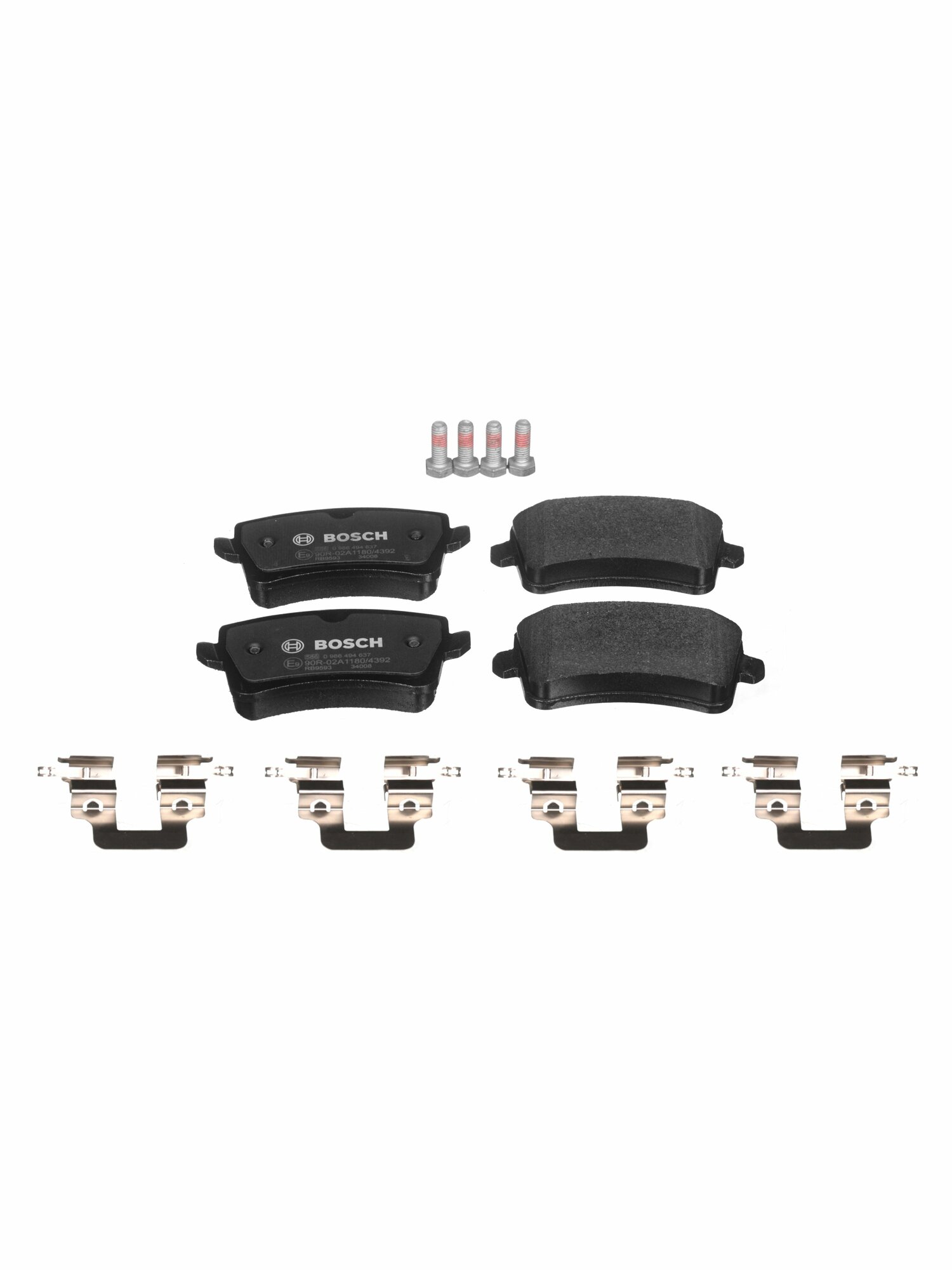 Колодки тормозные дисковые задние BOSCH (0 986 494 637)