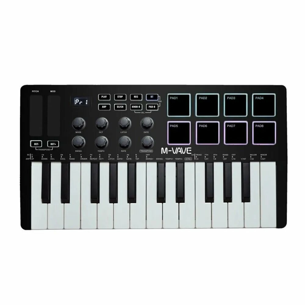 M-VAVE MIDI SMK-25 25-ключ USB Контроллер MIDI-клавиатуры Музыкальные Клавишные Инструменты